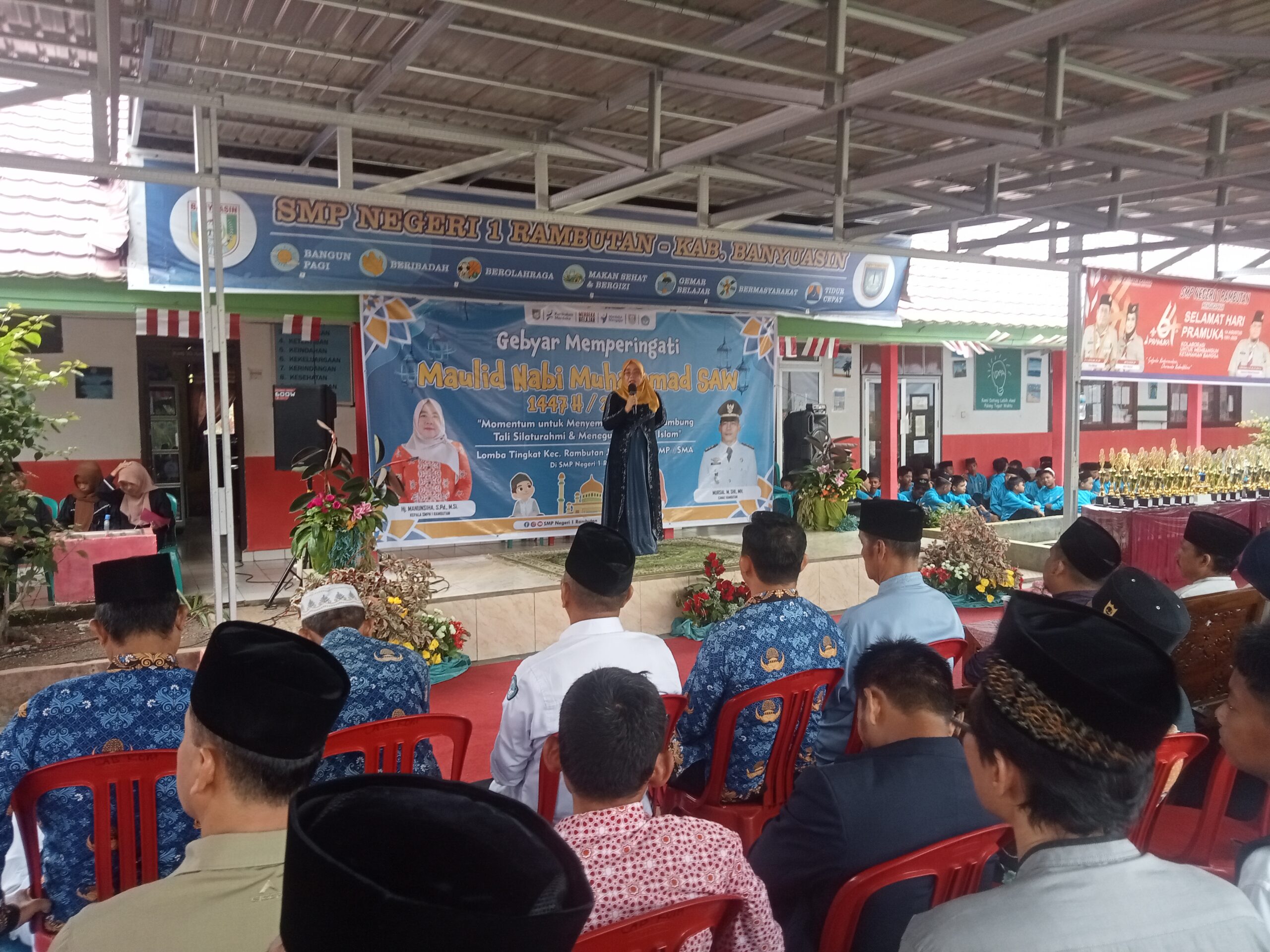 Peringati Maulid Nabi dan Dukung Program Banyuasin Religius, SMP N 1 ...